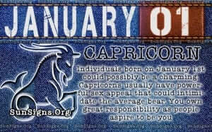January 1 Zodiac Horoscope Birthday Personality - SunSigns.Org