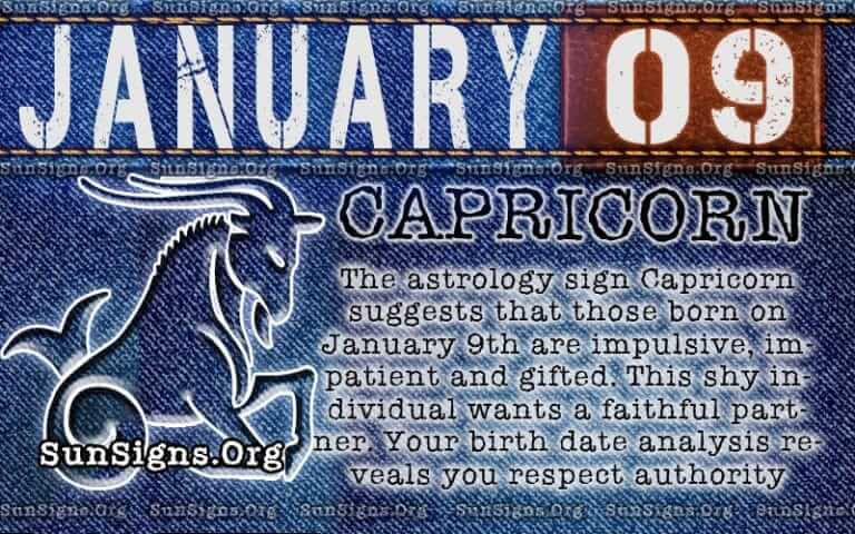 January 9 Zodiac Horoscope Birthday Personality - SunSigns.Org