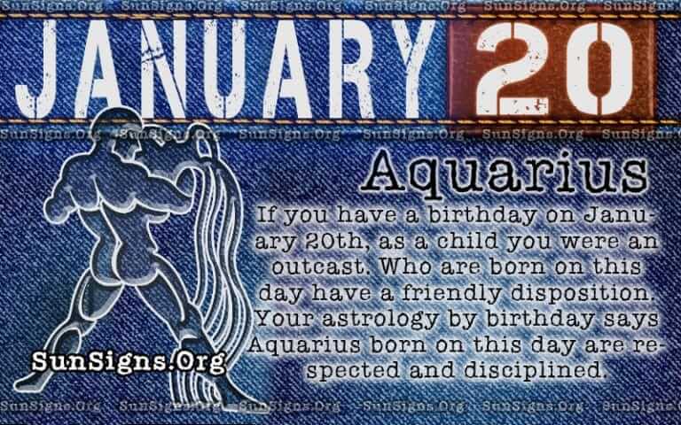 January 20 Zodiac Horoscope Birthday Personality - SunSigns.Org
