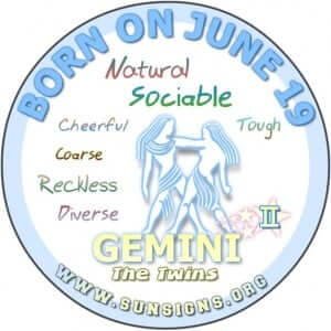 June 19 Zodiac Horoscope Birthday Personality - SunSigns.Org