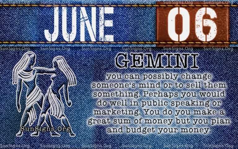 June 6 Zodiac Horoscope Birthday Personality - SunSigns.Org