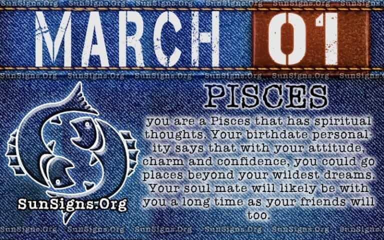 March 1 Zodiac Horoscope Birthday Personality - SunSigns.Org