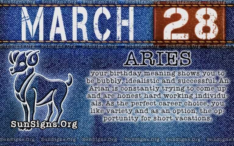 March 28 Zodiac Horoscope Birthday Personality - SunSigns.Org