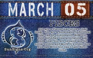 March 5 Zodiac Horoscope Birthday Personality - SunSigns.Org