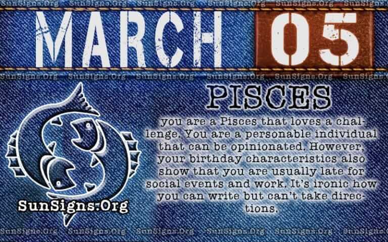 March 5 Zodiac Horoscope Birthday Personality - SunSigns.Org