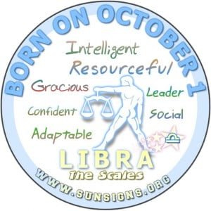 October 1 Zodiac Horoscope Birthday Personality - SunSigns.Org