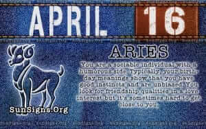 April 16 Zodiac Horoscope Birthday Personality - SunSigns.Org