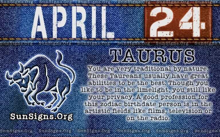 April 24 Zodiac Horoscope Birthday Personality - SunSigns.Org