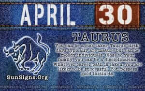 April 30 Zodiac Horoscope Birthday Personality - SunSigns.Org
