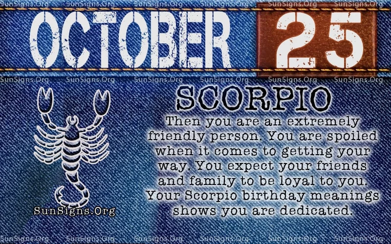 October 25 Zodiac Horoscope Birthday Personality - SunSigns.Org