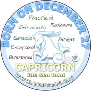 December 27 Zodiac Horoscope Birthday Personality - SunSigns.Org