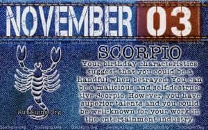 November 3 Zodiac Horoscope Birthday Personality - SunSigns.Org