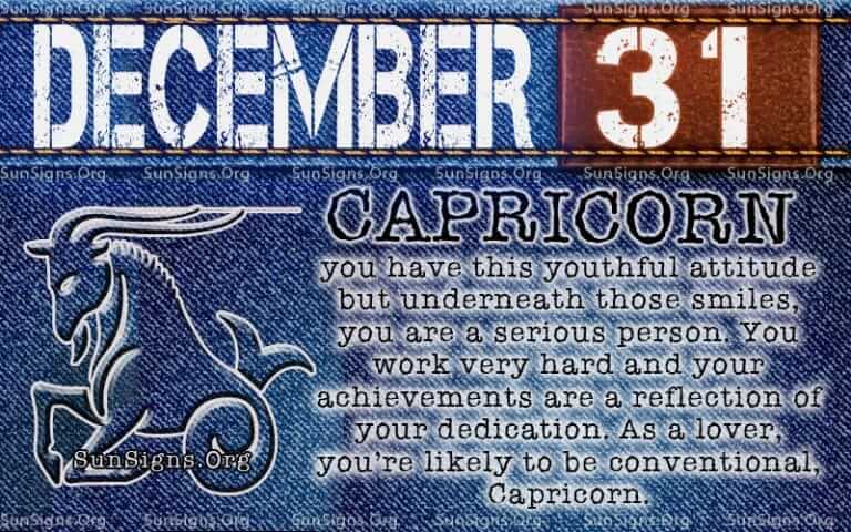 December 31 Zodiac Horoscope Birthday Personality - SunSigns.Org