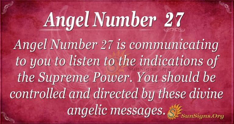 Angel Number 27 Meaning - A Sign Of Spiritual Awareness - SunSigns.Org