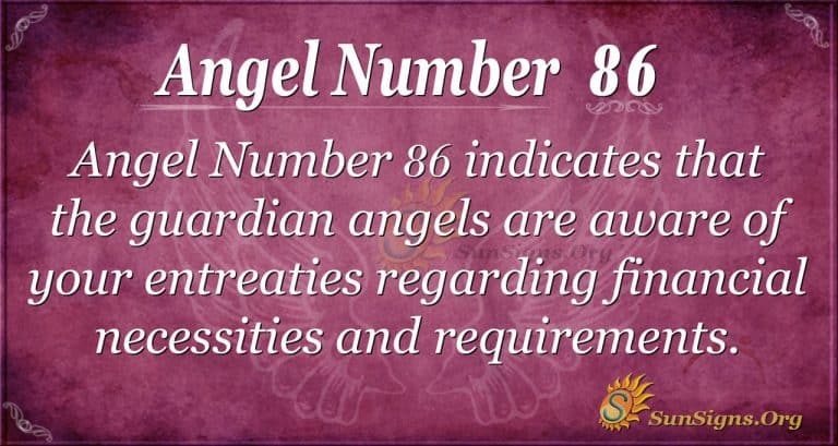 Angel Number 86 Meaning - Let Go Of Material Concerns - SunSigns.Org