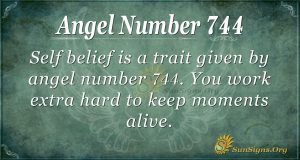 Angel Number 744 Meaning: Self Belief Helps - SunSigns.Org