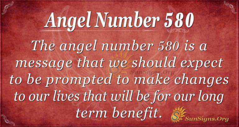 Angel Number 580 Meaning: Anticipate For The Best - SunSigns.Org