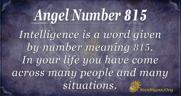 Angel Number 815 Meaning: Be Intelligent - SunSigns.Org