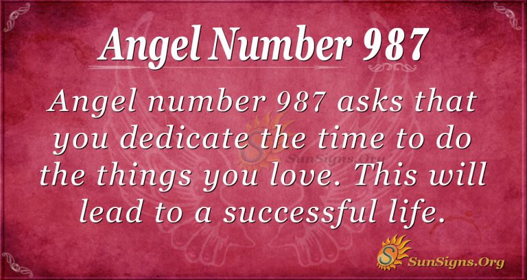 Angel Number 987 Meaning: Pursuing Your Passion - SunSigns.Org
