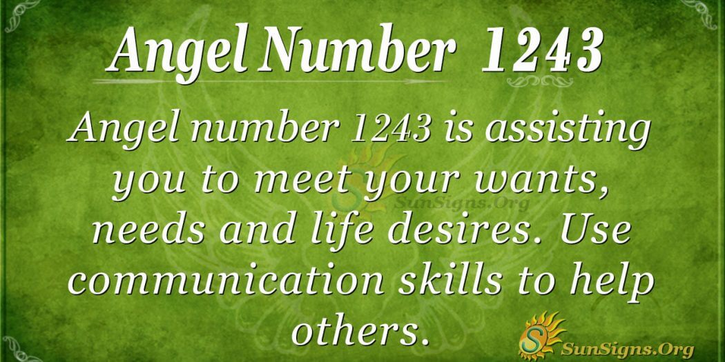 Angel Number 1243 Meaning: Manifestation Of Wealth - SunSigns.Org