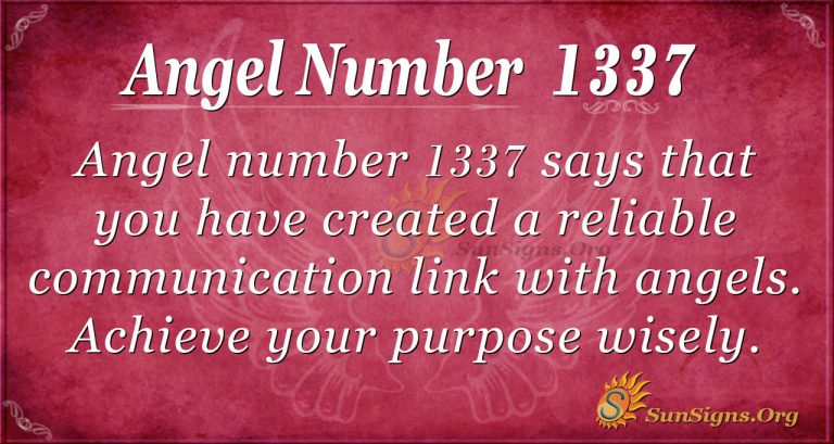 Angel Number 1337 Meaning: Be More Active Spiritually - SunSigns.Org