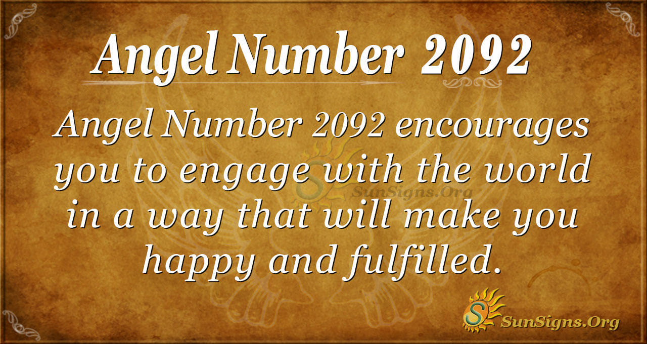 Angel Number 2092 Meaning: Always Encourage Yourself - SunSigns.Org