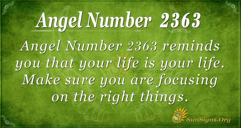 Angel Number 2363 Meaning: Focus More On Your Life - SunSigns.Org