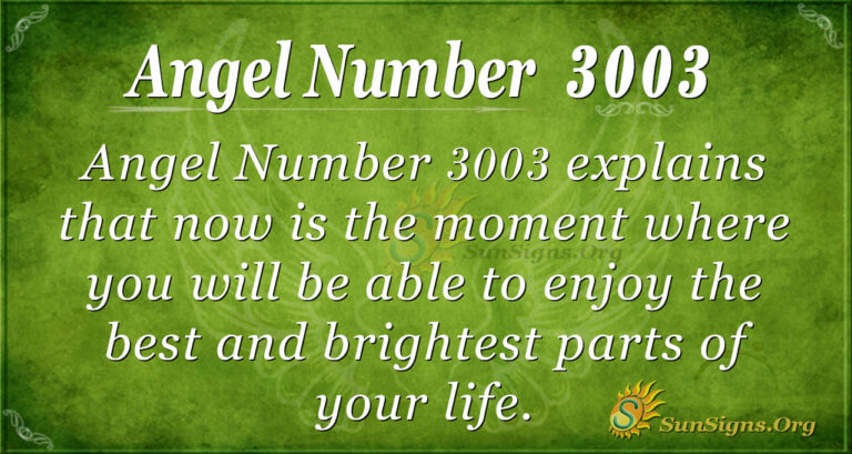 Angel Number 3003 Meaning: Enjoy Living Life - SunSigns.Org