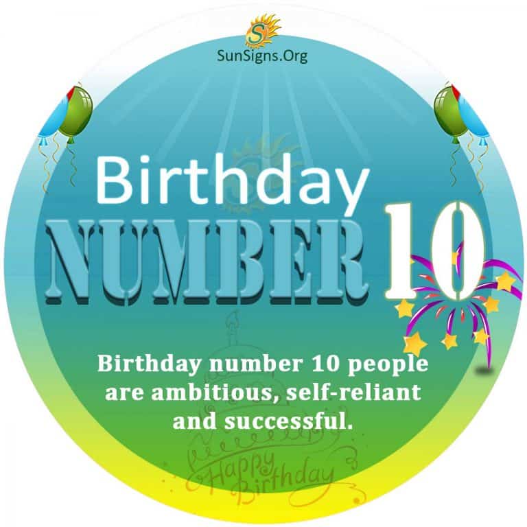 Birthday Number 10 - Born On The 10th Day Of The Month - SunSigns.Org