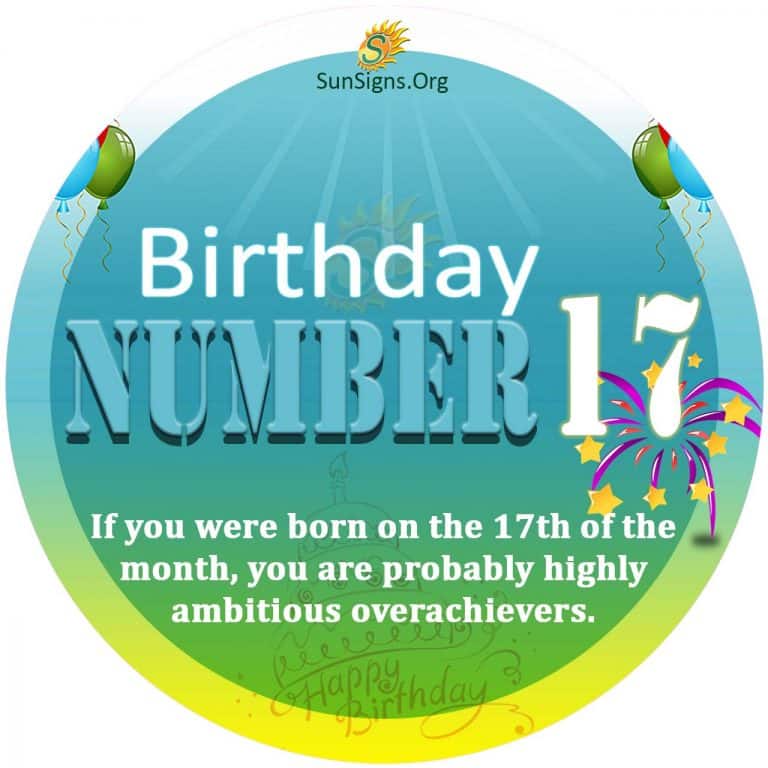 Birthday Number 17 - Born On The 17th Day Of The Month - SunSigns.Org