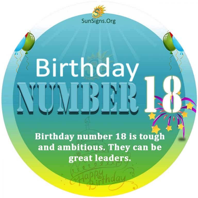 Birthday Number 18 - Born On The 18th Day Of The Month | SunSigns.Org