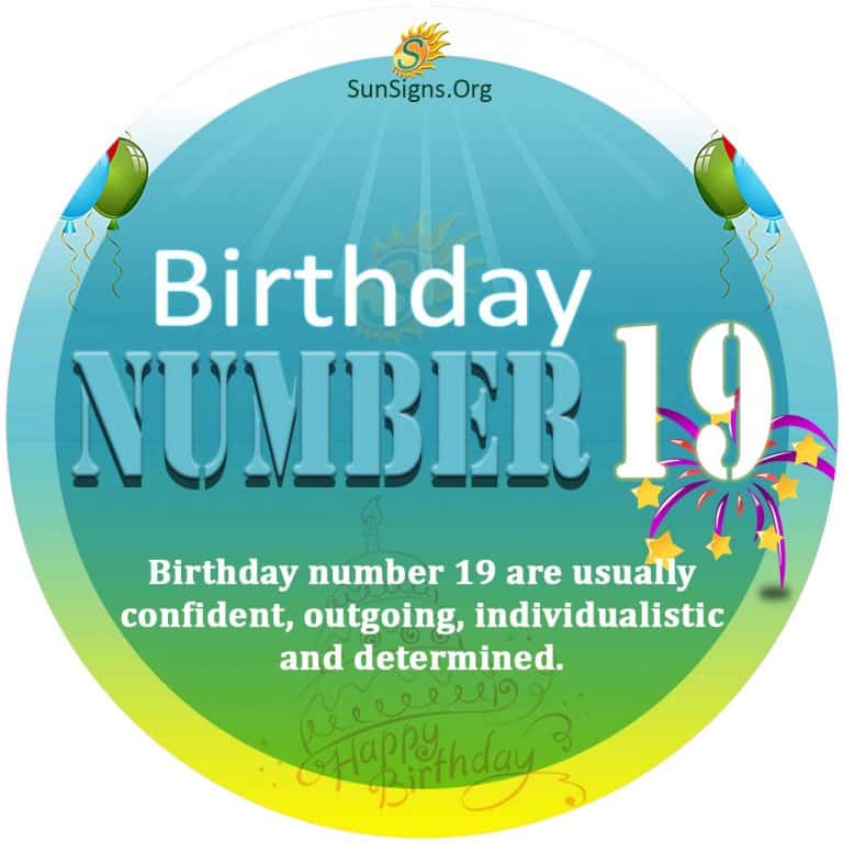 Birthday Number 19 - Born On The 19th Day Of The Month - SunSigns.Org