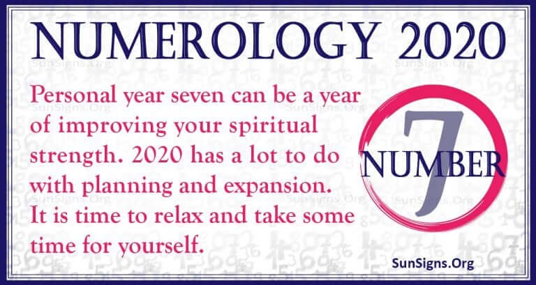 Number 7 - 2020 Numerology Horoscope - SunSigns.Org