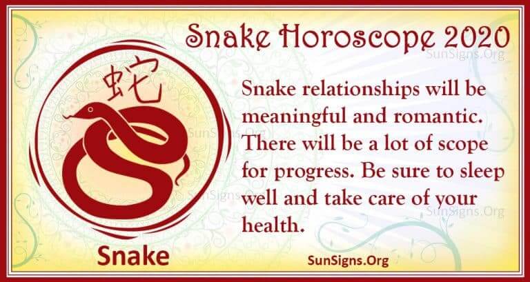 Snake Horoscope 2020 - Free Astrology Predictions! - SunSigns.Org
