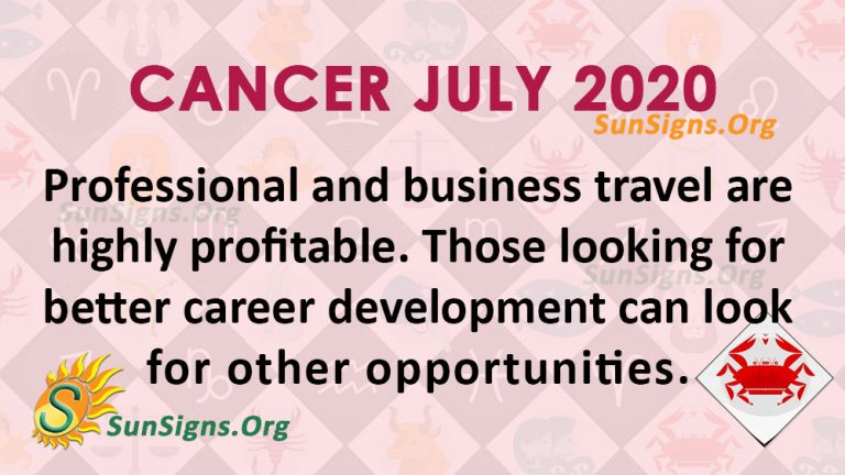 Cancer July 2020 Monthly Horoscope Predictions - SunSigns.Org