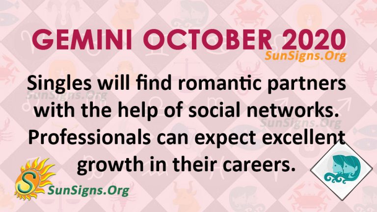 Gemini October 2020 Monthly Horoscope Predictions - SunSigns.Org