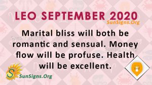 Leo September 2020 Monthly Horoscope Predictions - SunSigns.Org