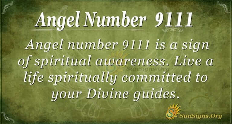 Angel Number 9111 Meaning - Sign Of Spiritual Awareness - SunSigns.Org