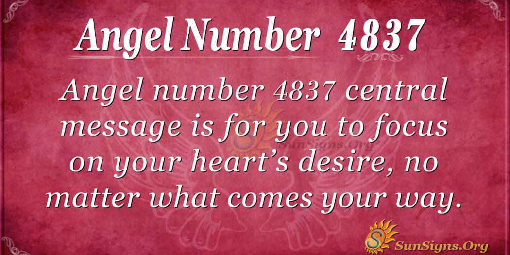 Angel Number 4837 Meaning: Family and Mental Rest - SunSigns.Org