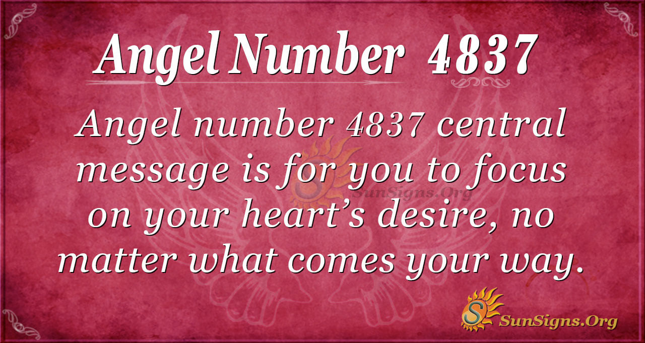 Angel Number 4837 Meaning: Family and Mental Rest - SunSigns.Org