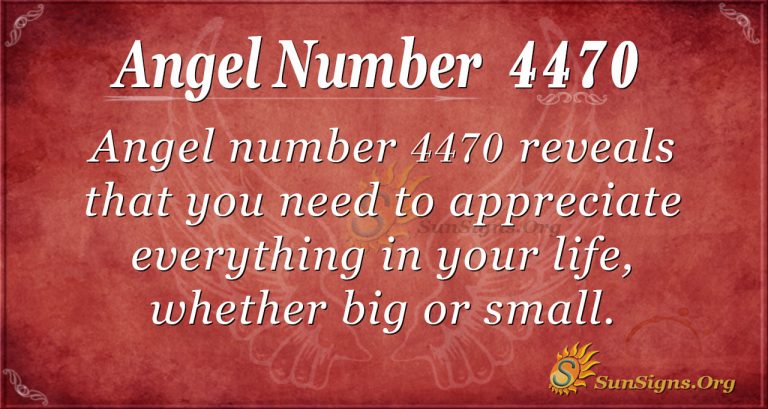 Angel Number 4470 Meaning - A Sign Of Appreciation - SunSigns.Org