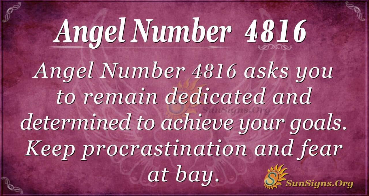 Angel Number 4816 Meaning: Living With A Fitting Purpose - SunSigns.Org