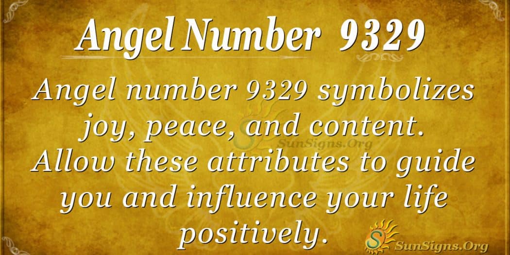Angel Number 9329 Meaning: Joy, Peace and Contentment - SunSigns.Org