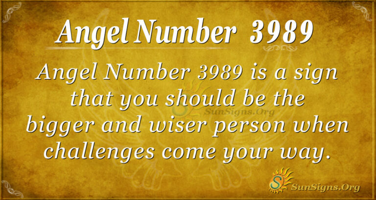 Angel Number 3989 Meaning - Rise Above Challenges | SunSigns.Org