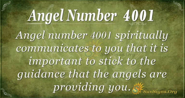 Angel Number 4001 Meaning: Trusting Divine Guidance - SunSigns.Org
