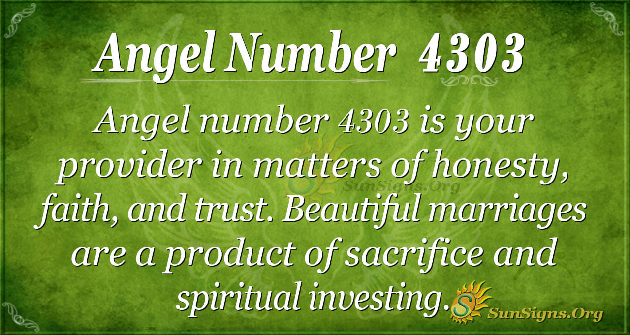 Angel Number 4303 Meaning: Beautiful Marriages - SunSigns.Org