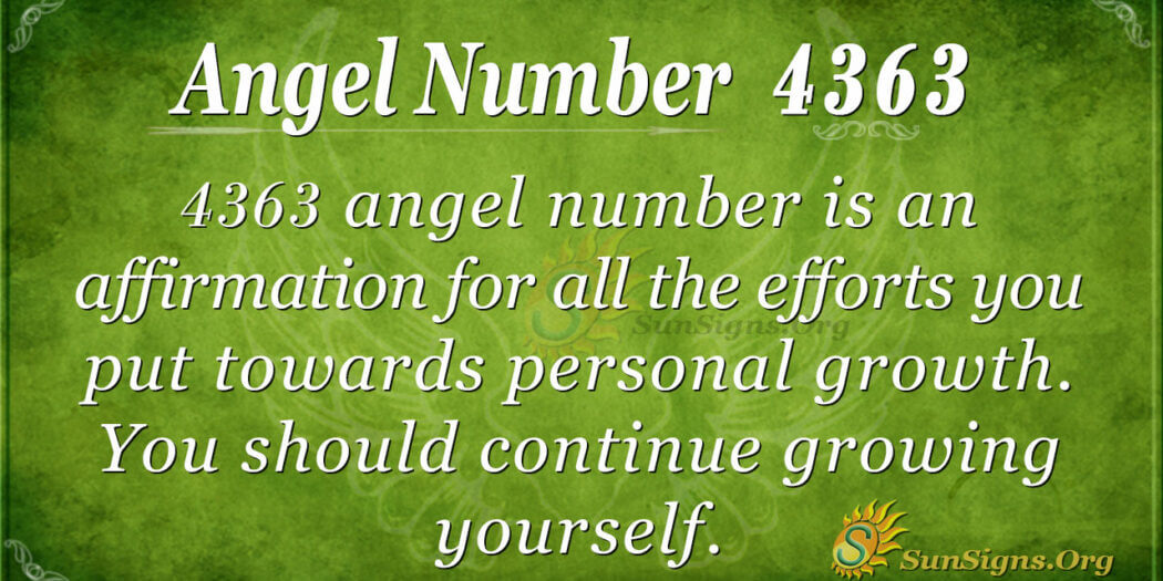 Angel Number 4363 Meaning - Impact Of Personal Growth - SunSigns.Org