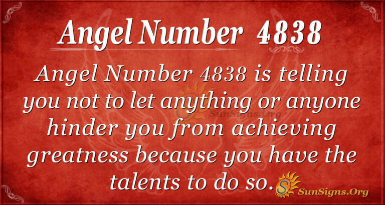 Angel Number 4838 Meaning - Commit To Greatness - SunSigns.Org