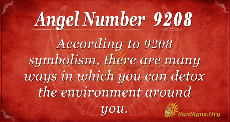 Angel Number 9208 Meaning: Detox Your Life - SunSigns.Org