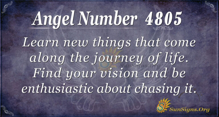 Angel Number 4805 Meaning: Stay Enthusiastic - SunSigns.Org